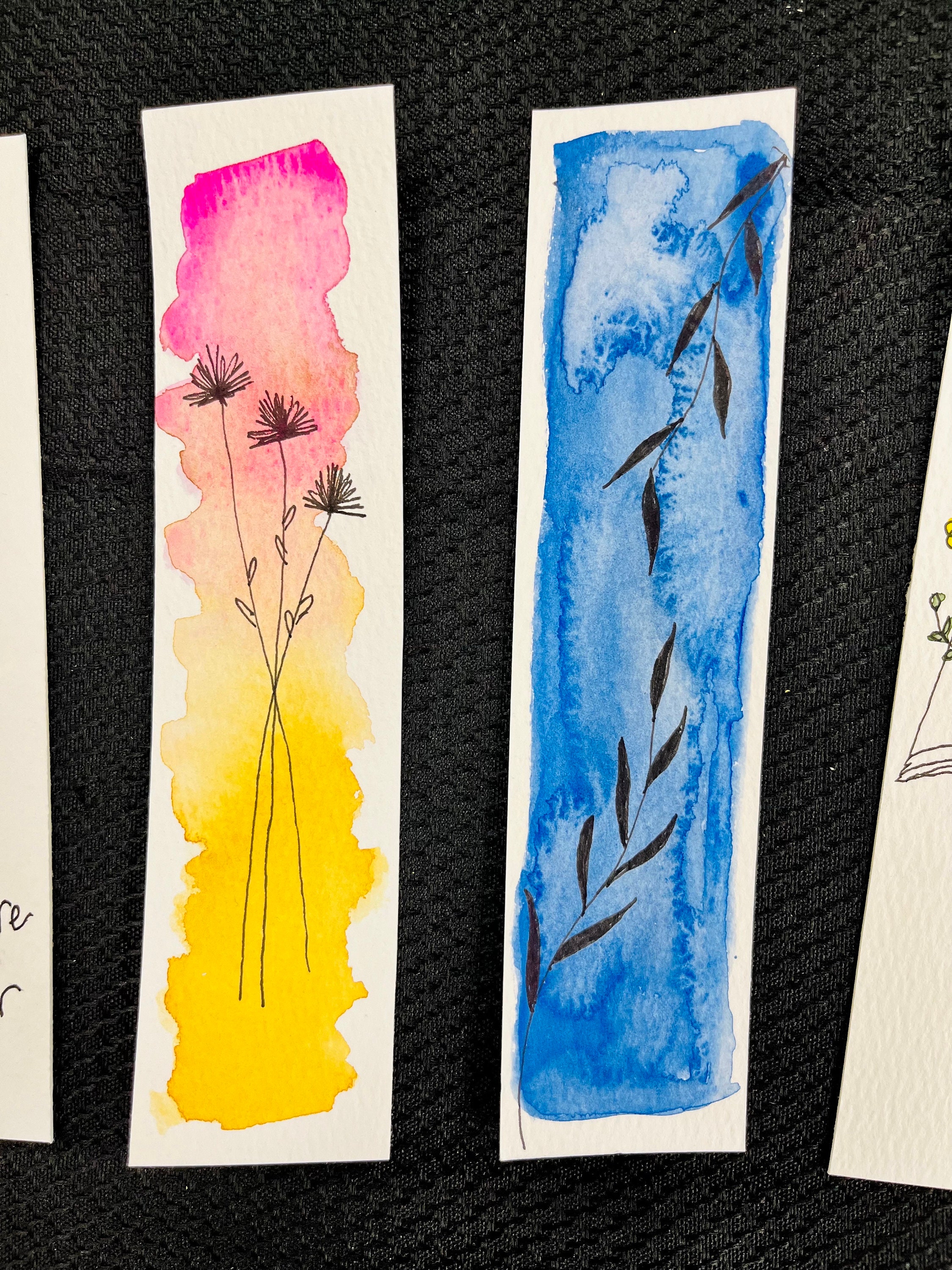 Handmade Watercolor Bookmarks - Etsy