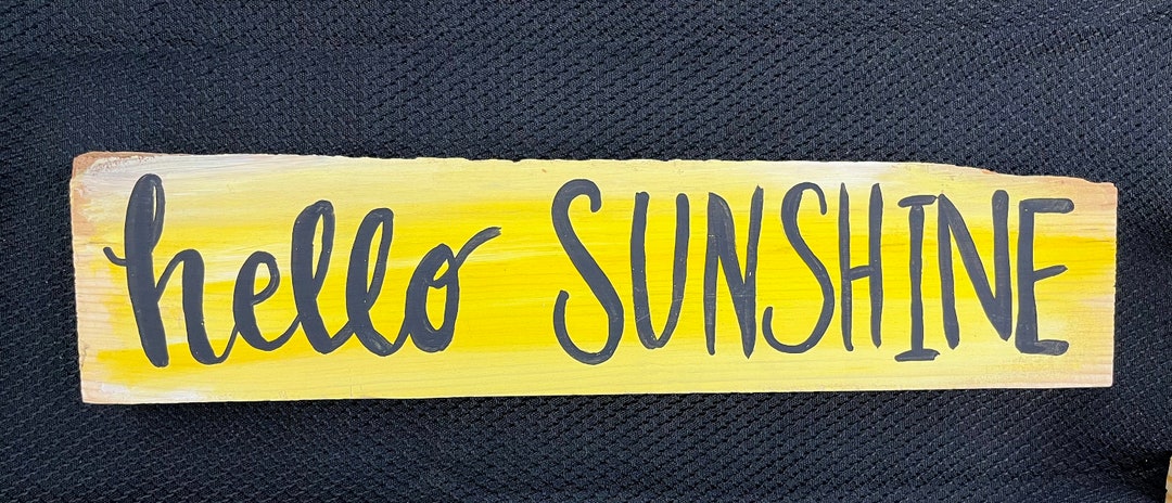 Hello Sunshine Wood Sign - Etsy