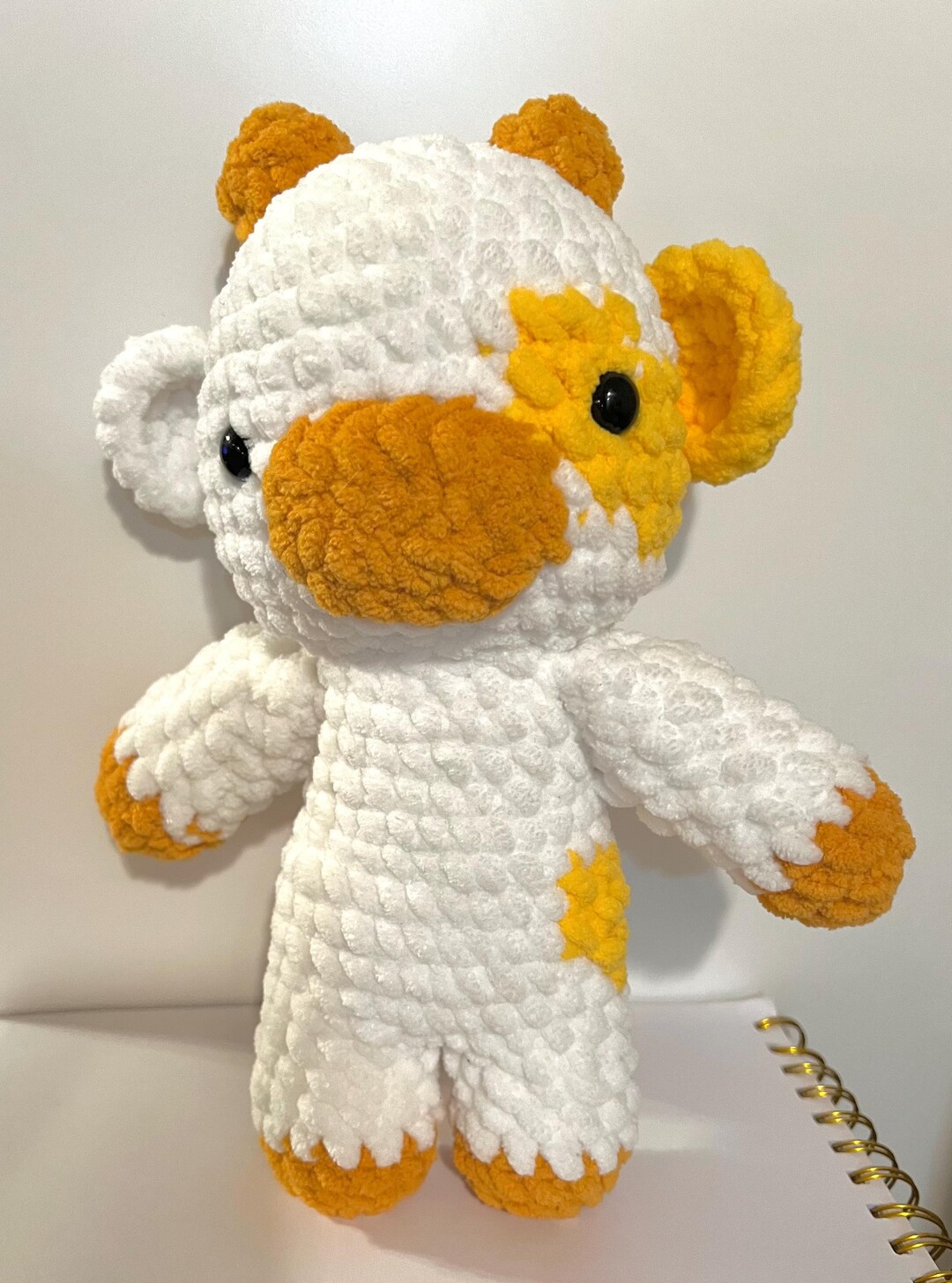 Yellow Crochet Cow - Etsy