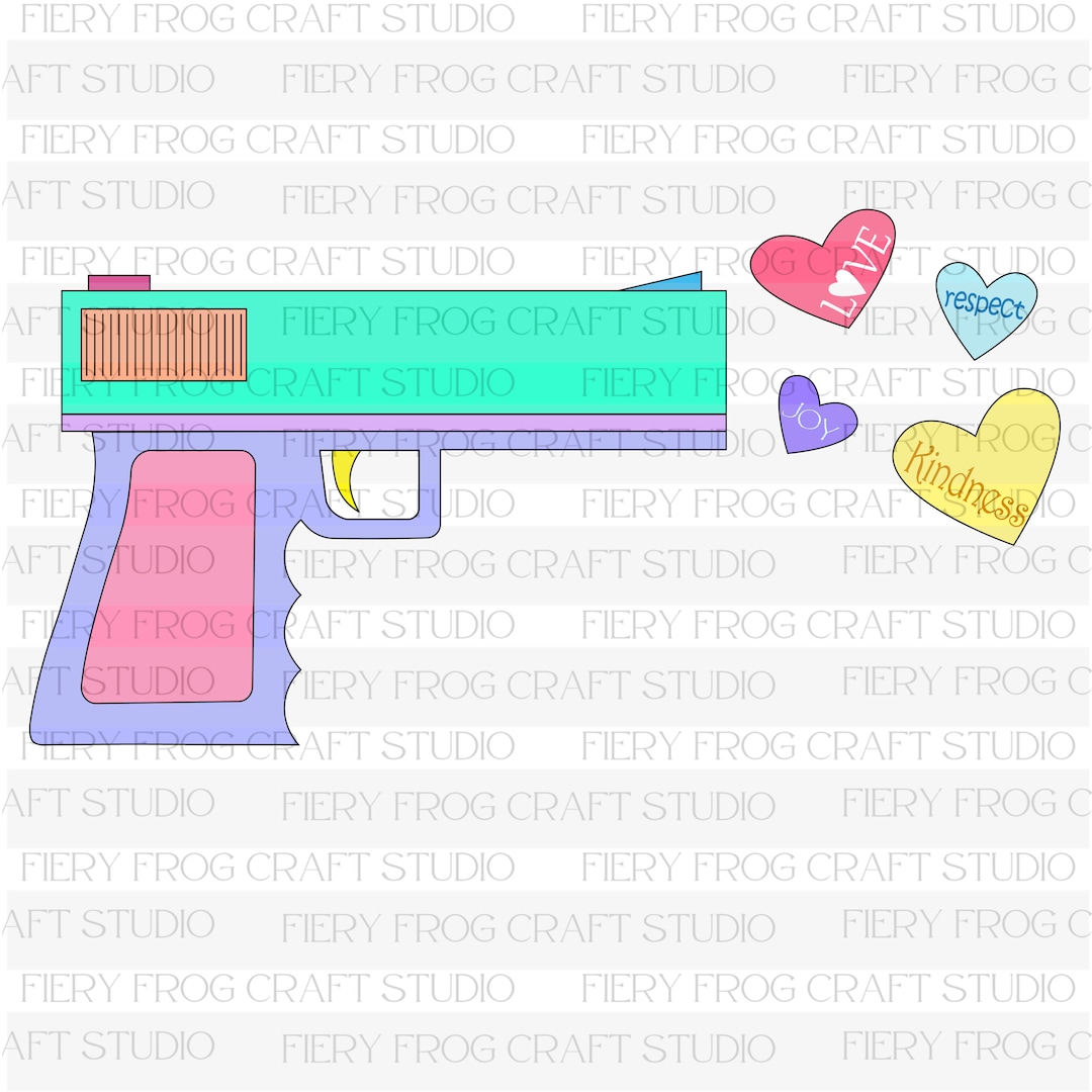 Love Gun PNG Sublimation, Retro, Hippie Style, Kind Words - Etsy