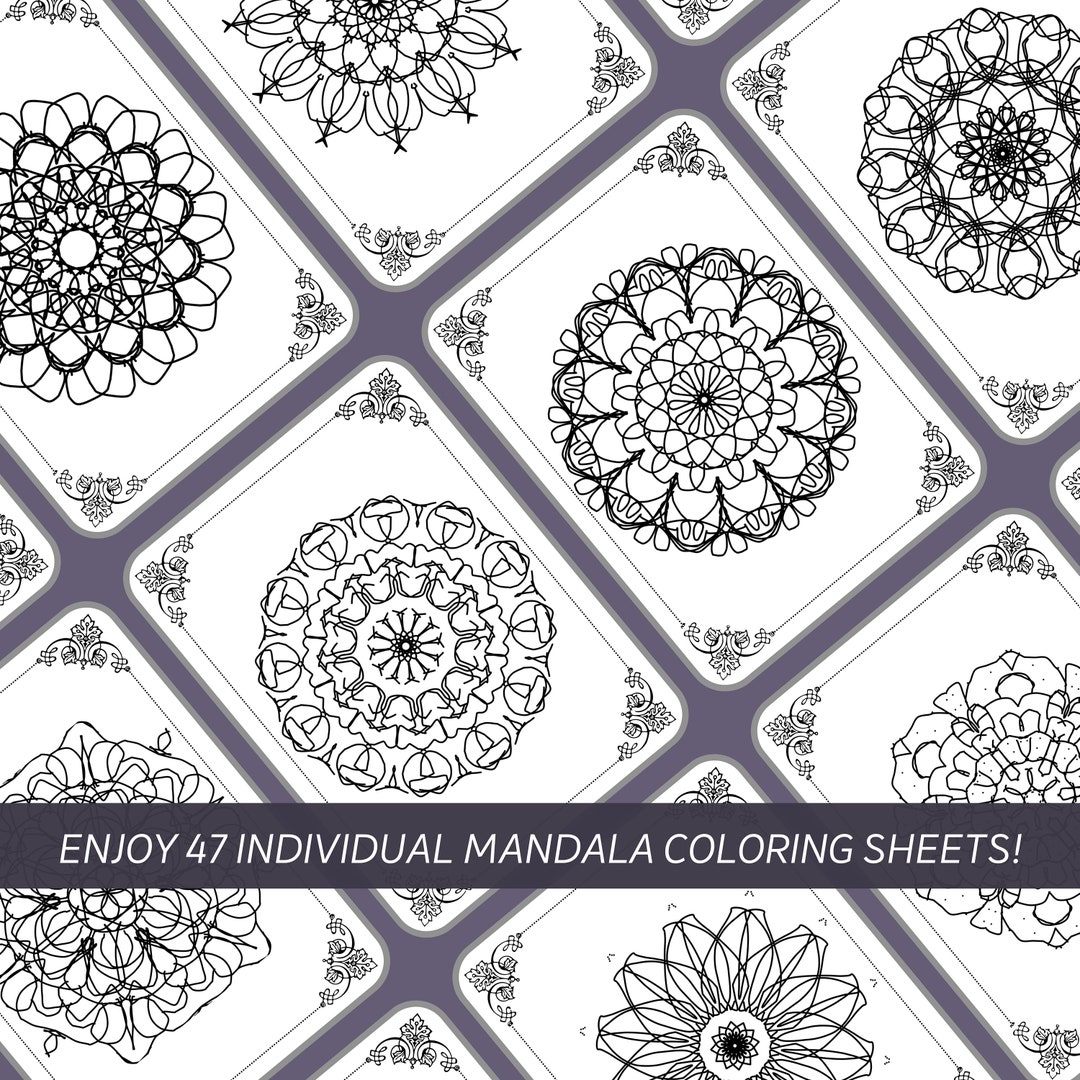 Mandala Coloring Book DIGITAL Prints, Boredom Buster for Kids and ...