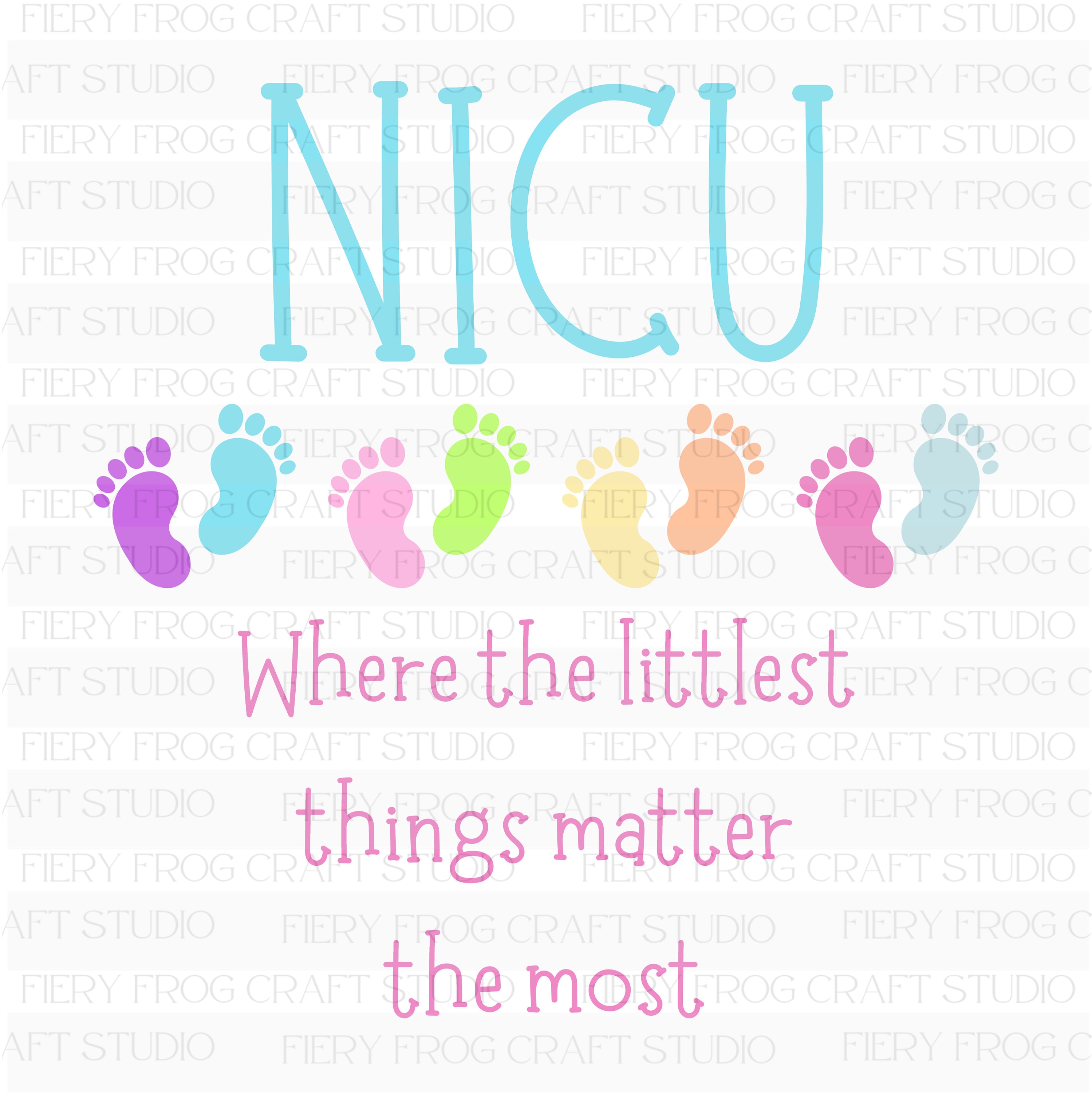 NICU Nurse PNG File Baby Feet Preemie Infant Sublimation Neonatal ICU ...