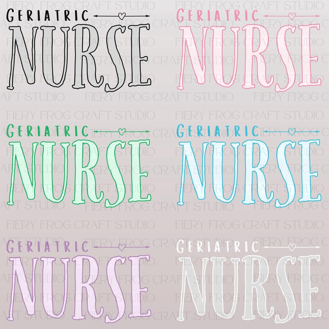 Geriatric Nurse PNG for LPN RN Nursing Home Dementia Nurse Sublimation ...