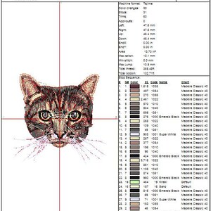 Tabby Cat Embroidery Design __ Instant Download__ Realistic Tabby Cat ...