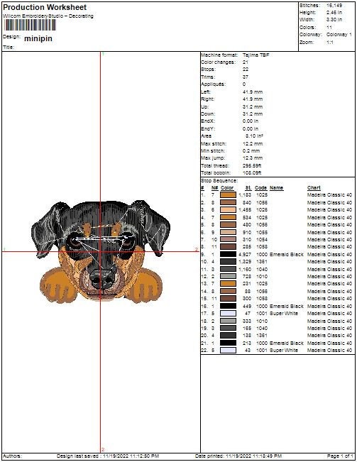 Mini Pinscher Embroidery Design __ Instant Download __ Cute Mini ...