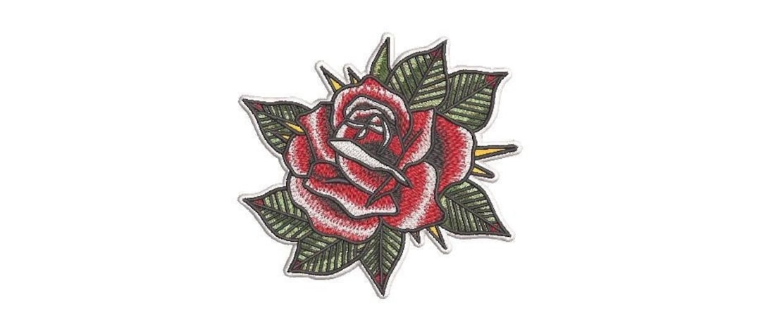 Traditional Rose Embroidery Design __ Instant Download __ Tattoo ...