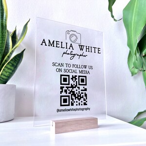Custom Acrylic Business Decoration Sign Personalized QR - Etsy