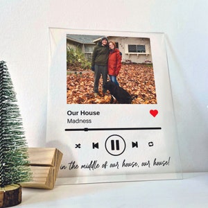NEXT DAY SHIP Custom Song Plaque - Acrylic Plaque Couples Gift With ...