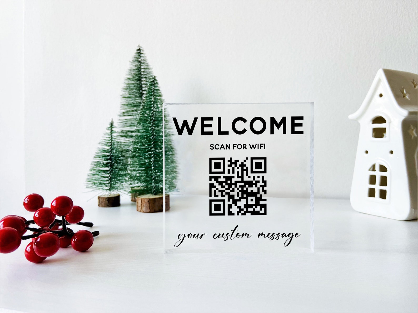 Personalized Wifi QR Sign QR Code Scanner Wifi Password | Etsy