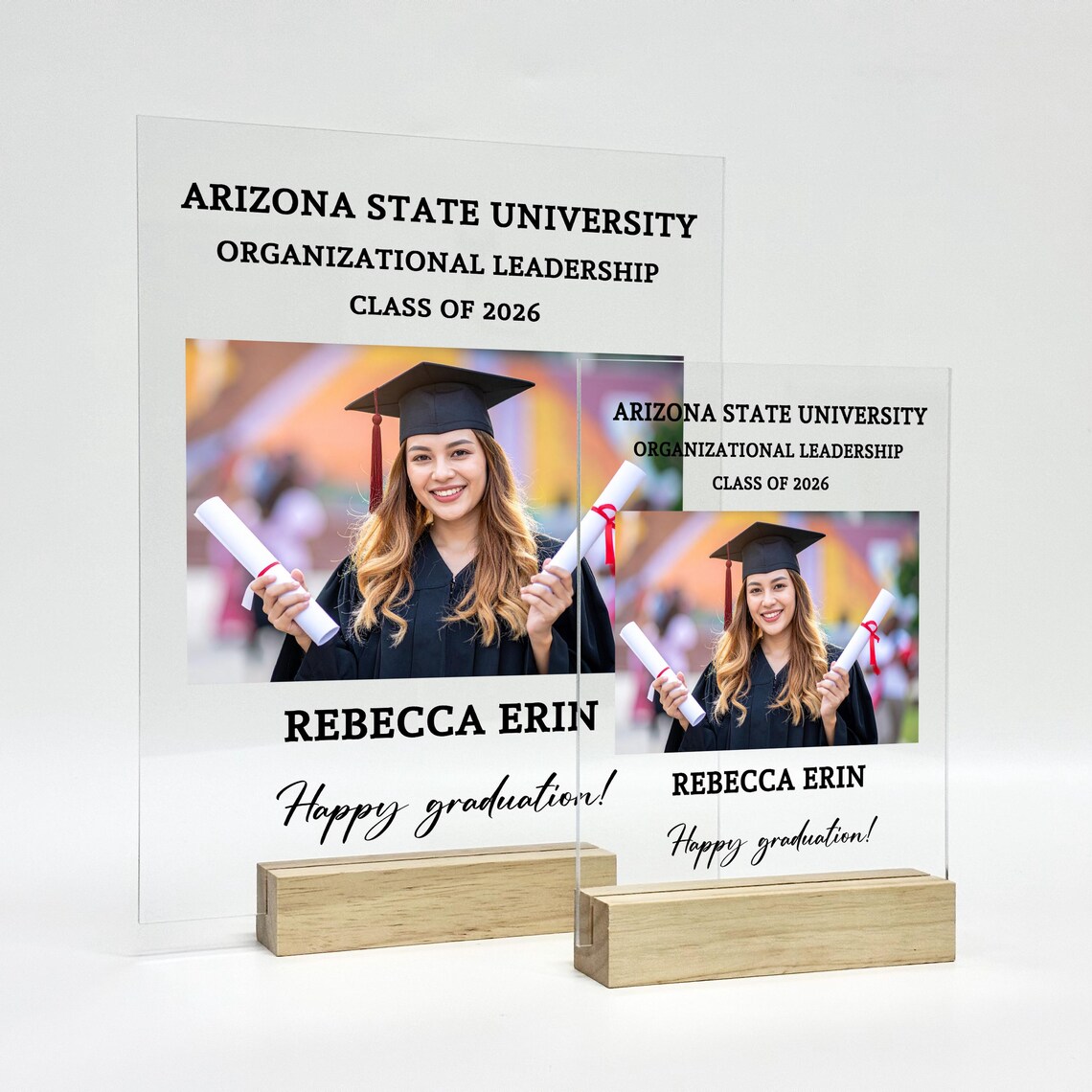 Personalized Graduation Photo Plaque - Grad Gift for Her Custom ...