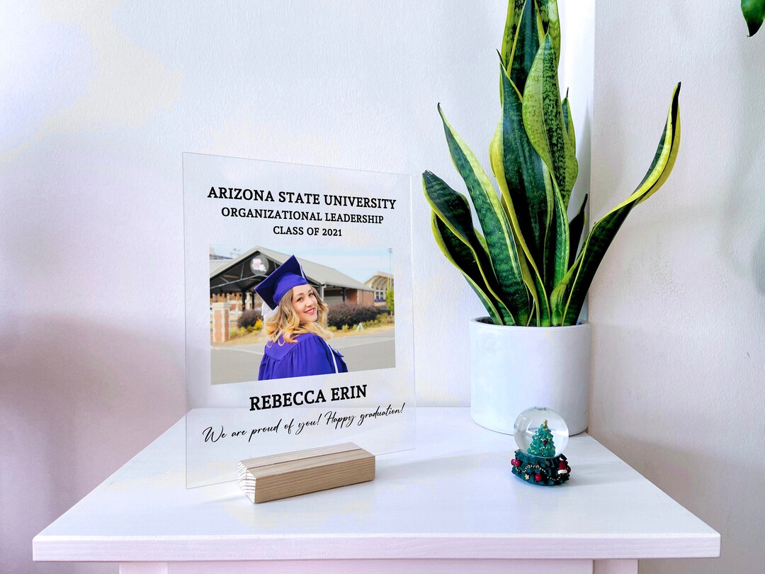 Personalized Graduation Photo Plaque - Grad Gift for Her Custom ...