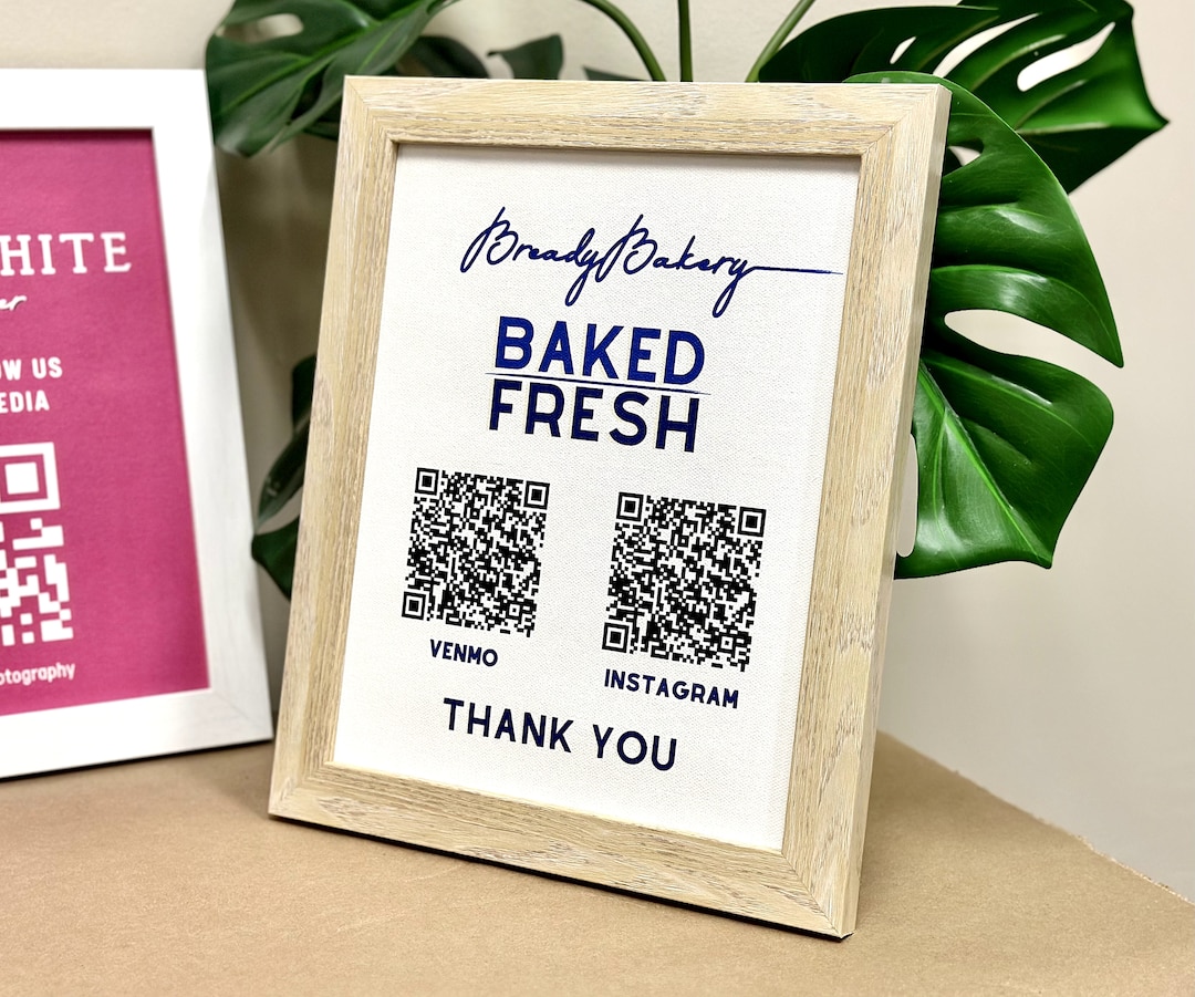 Personalized Shop Canvas – Custom QR Code Display Sign, Custom QR Code ...