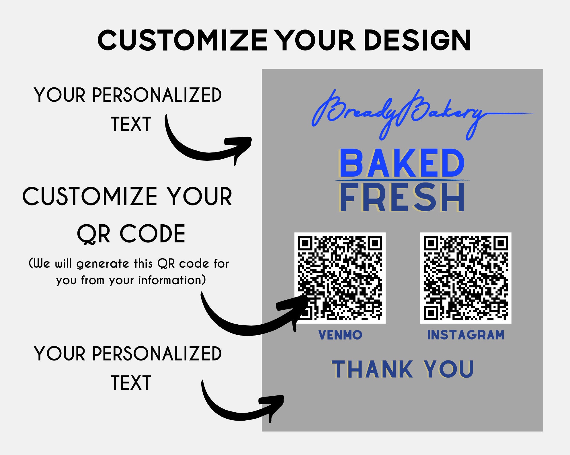 Personalized Acrylic Venmo QR Code Sign Custom QR Sign Shop - Etsy