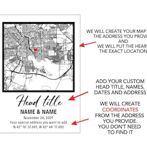 Custom Our First Date Map With Frame – Where We Met Print on Cotton ...