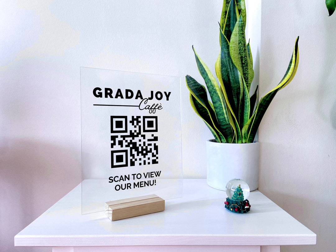 Personalized Acrylic Venmo QR Code Sign - Custom QR Sign Shop Decor ...