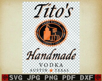 Titos Vodka Font - Etsy