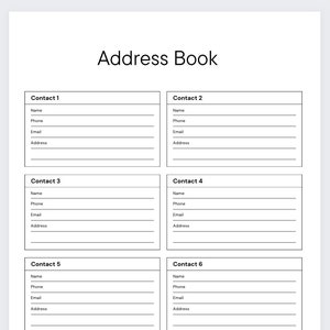 Address List,address Book,contacts List,contact Tracker,address ...