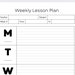 Weekly Lesson Plan Template, Homeschool Teacher Planner, Lesson ...