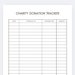 Charity Donation Tracker,donation Log,donation Budget,charity Planner ...