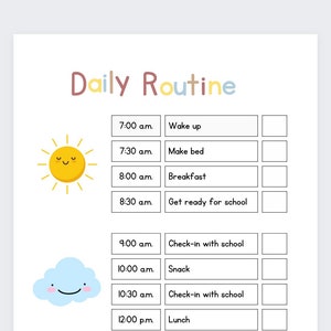Kids Daily Routine,kids Daily Chores,daily Schedule,bedtime Routine ...