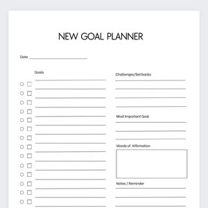 New Goal Planner,life Planner,goal Organizer,8 Life Goals,dream Life ...