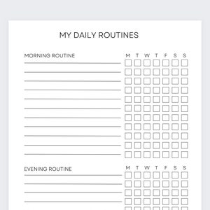 My Daily Routine,daily Planner,happy Planner,daily Checklist,agenda ...