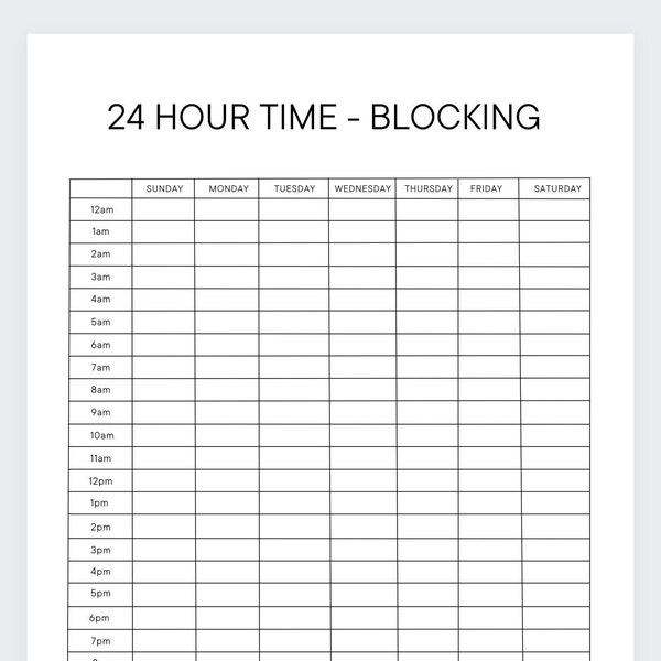 Weekly Schedule - Etsy