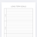 Long Term Goals Planner,long- Term Planner,five Year Goals,dream ...