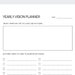 Yearly Vision Planner,yearly Goals,yearly Planner,dream Planner ...