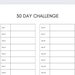30 Day Challenge Template, 30 Day Tracker,challenge Template ...