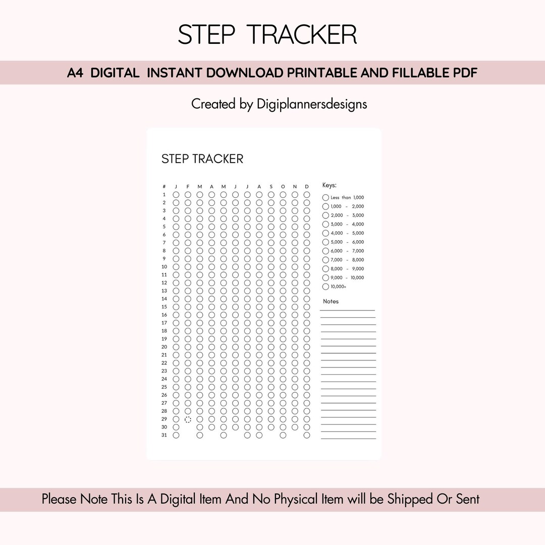 Step Tracker,walking Tracker, Activity Tracker, Daily Steps Log ...