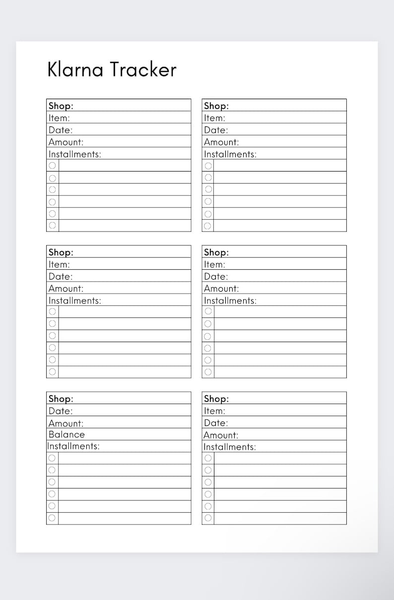 Klarna Tracker,bills Planner,afterpay Planner,expense Tracker,klarna ...