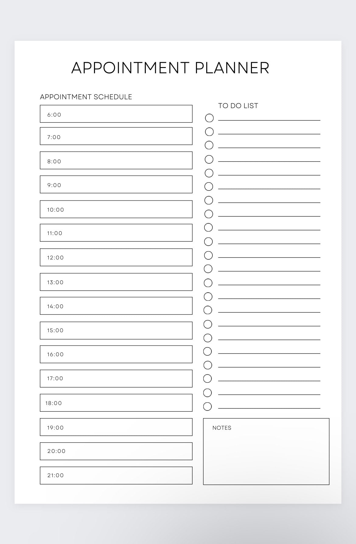 Appointment Planner,hourly Planner Daily,daily Schedule,hourly Planner ...