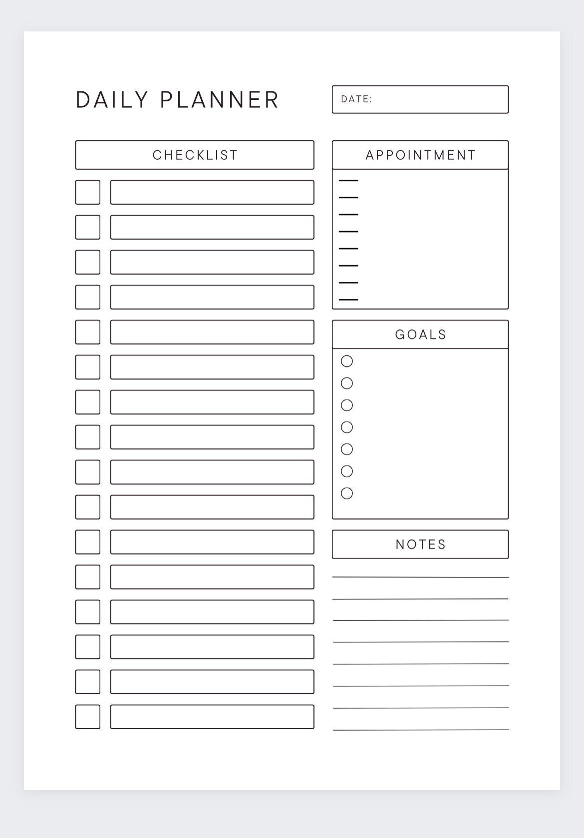 Daily Plan Organizer,day to Day Planner,daily Tracker,day at a Glance ...