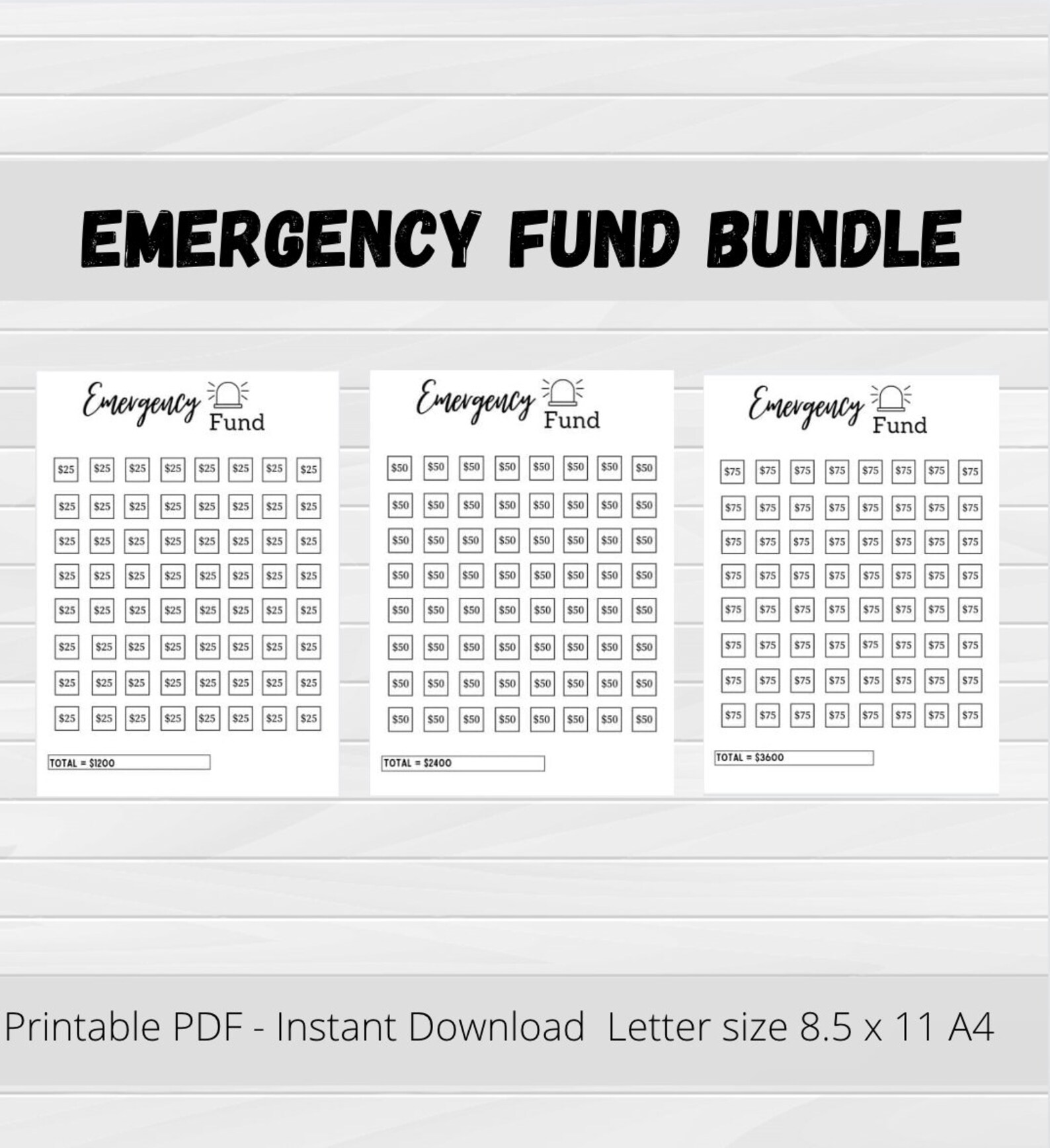 Emergency Money Savings Challengeemergency Saving Fund - Etsy