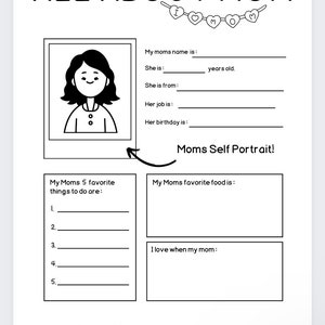 All About My Mom,mom Questionaire,mom Interview,keepsake Gift for Mom ...