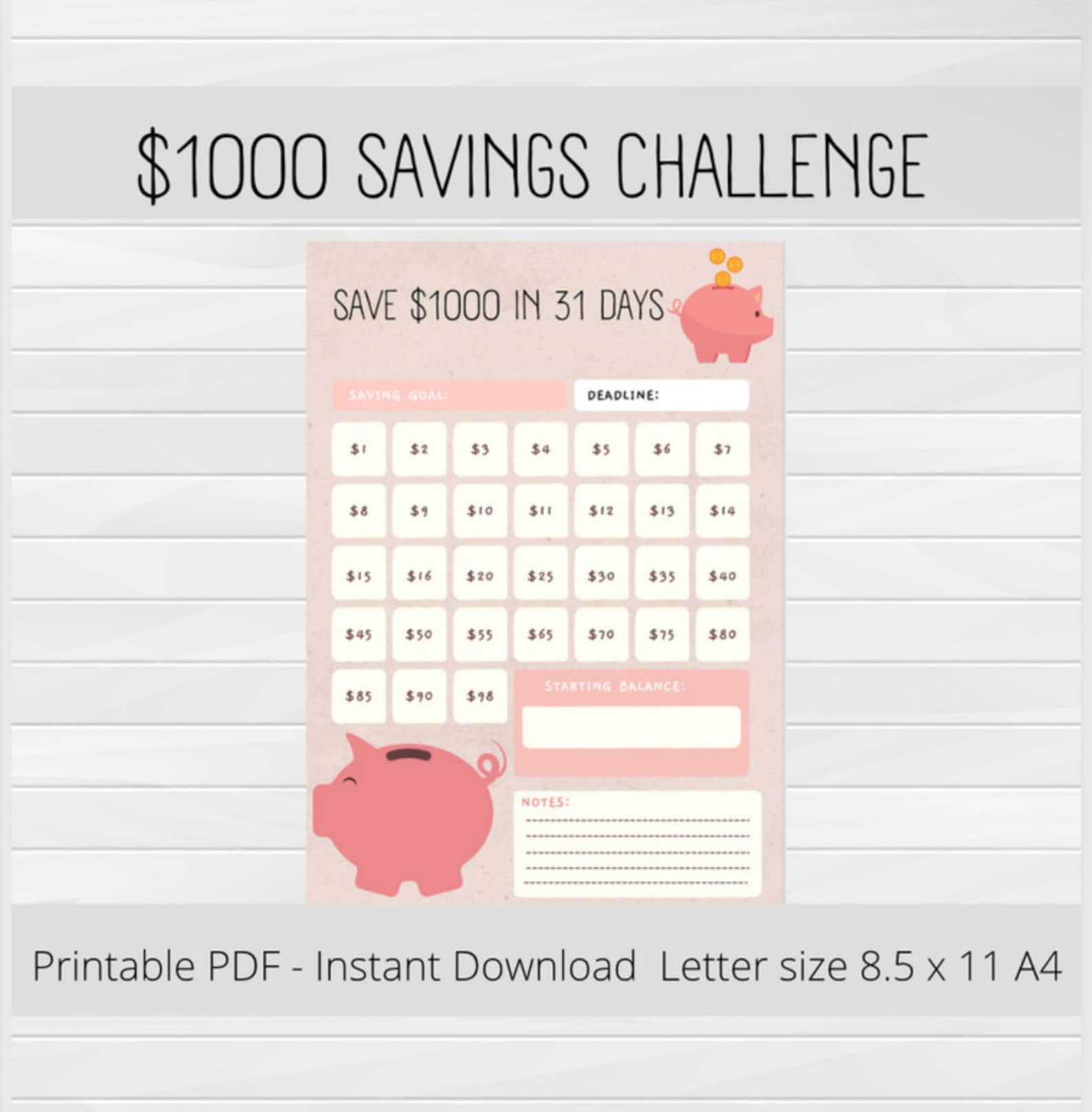 Huge Money Savings Challenge,saving Bundle,saving Fund,saving Money ...