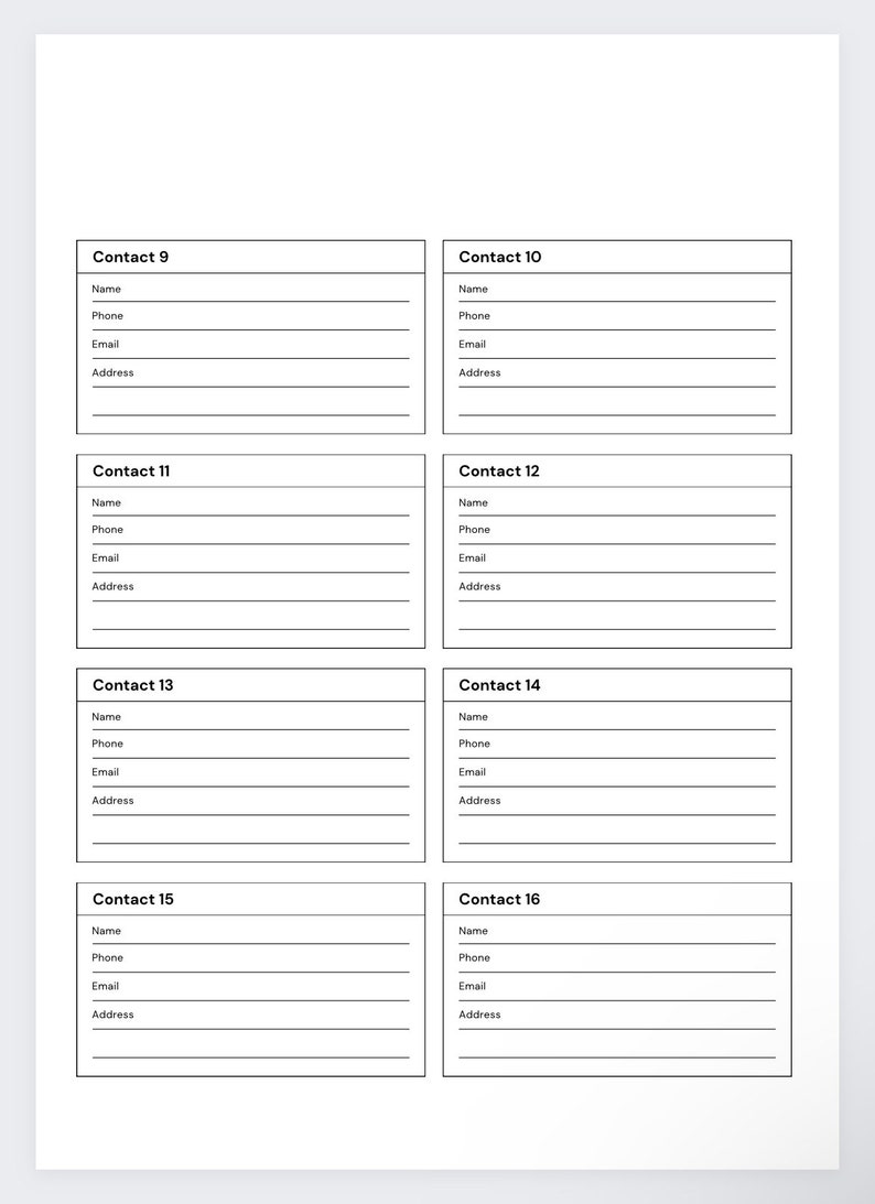 Address List,address Book,contacts List,contact Tracker,address ...