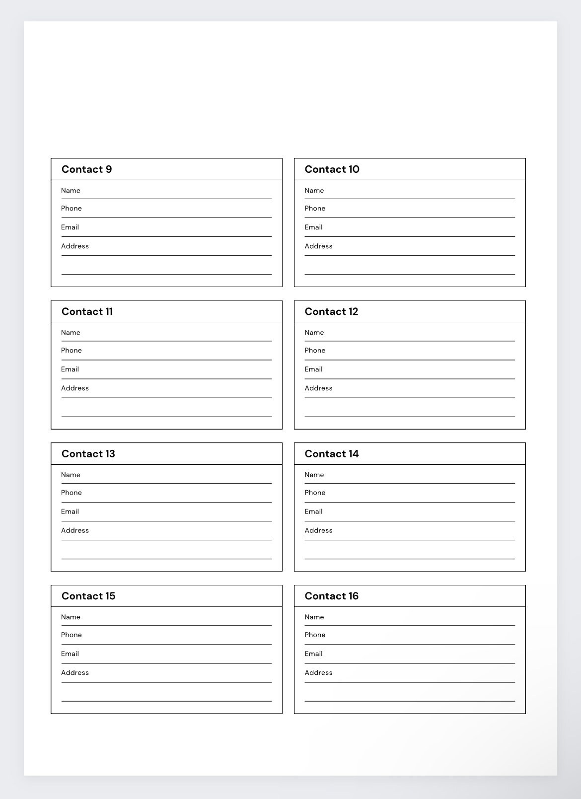 Address List,address Book,contacts List,contact Tracker,address ...