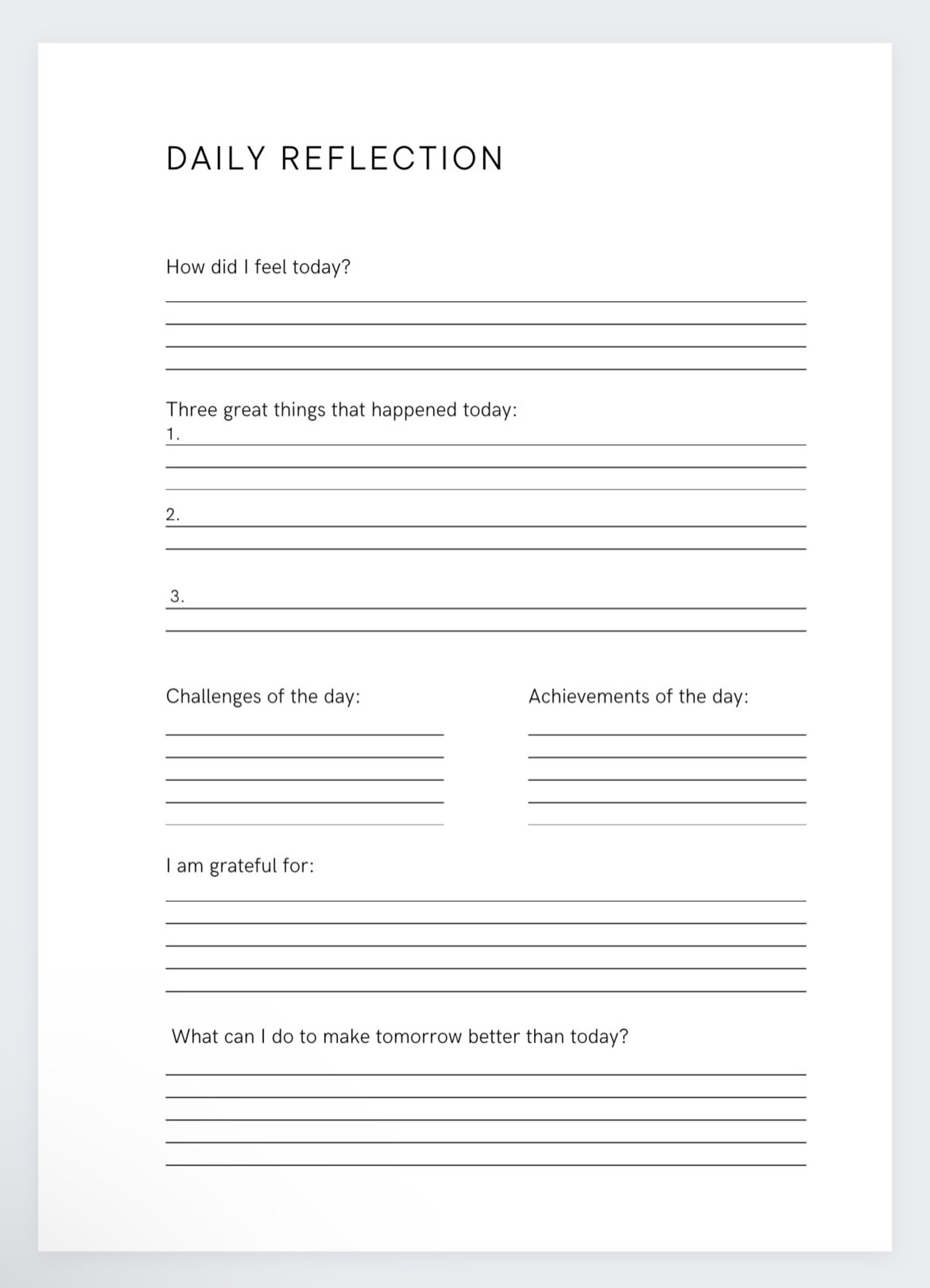 Reflection Planner,daily Reflection Planner,manifestation Journal,adhd ...