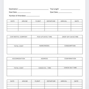 Complete Travel Planner: Vacation Breakdown Template - Etsy