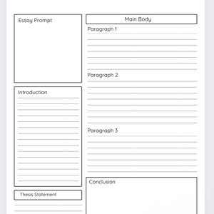 Essay Planner,essay Guide,essay Writing Template,student Planner ...
