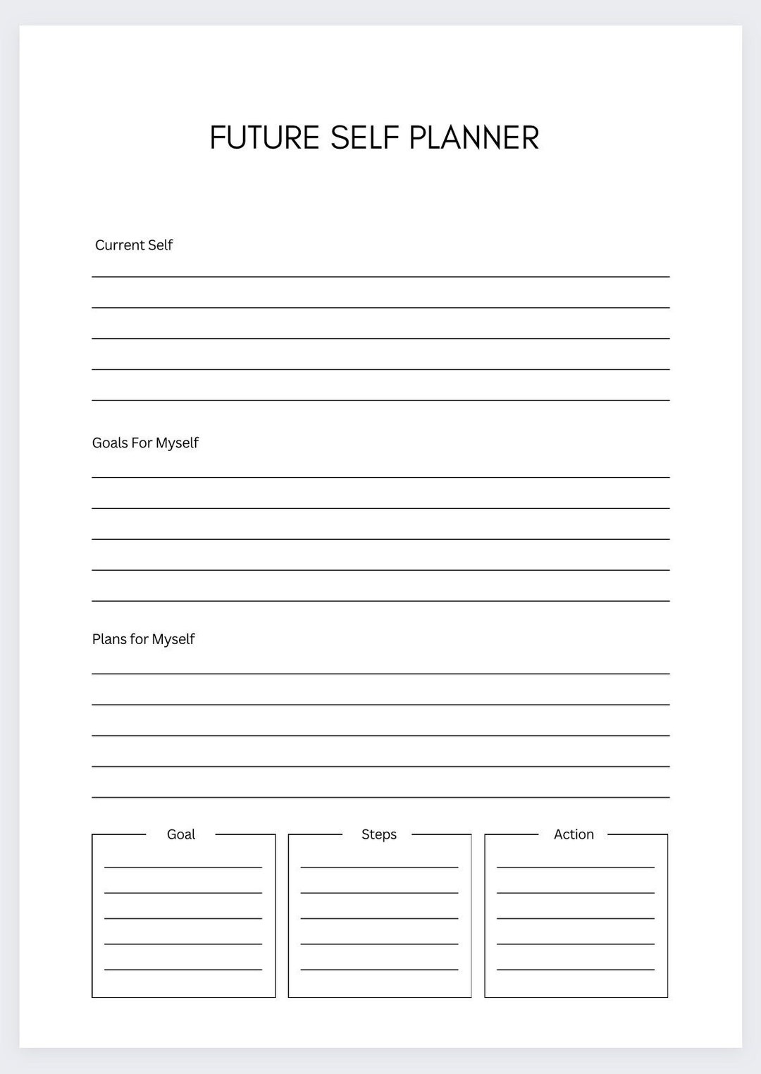 Future Self Planner,future Self Planner Printable,vision Board Template ...