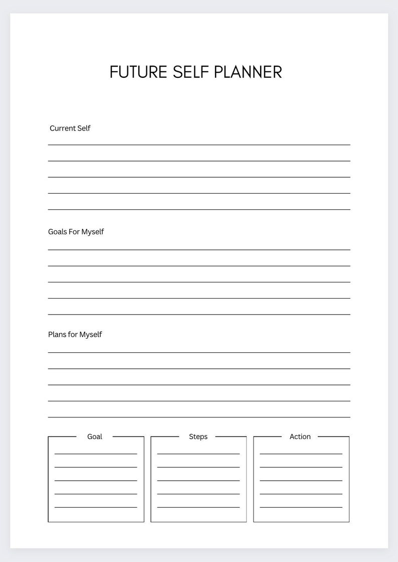 Future Self Planner,future Self Planner Printable,vision Board Template ...