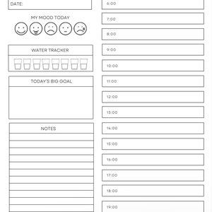 Daily Schedule Planner,hourly Planner,desk Planner,daily Routine,daily ...