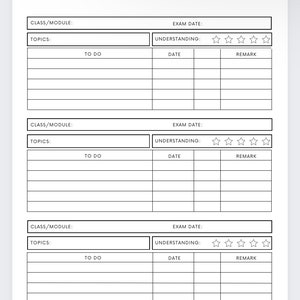 Exam Tracker,exam Revision Planner,assignment Tracker, Student Planner ...