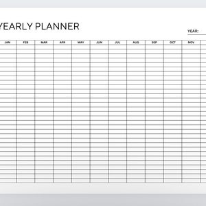 Yearly Planner,yearly Planner Printable,annual Planner Template ...