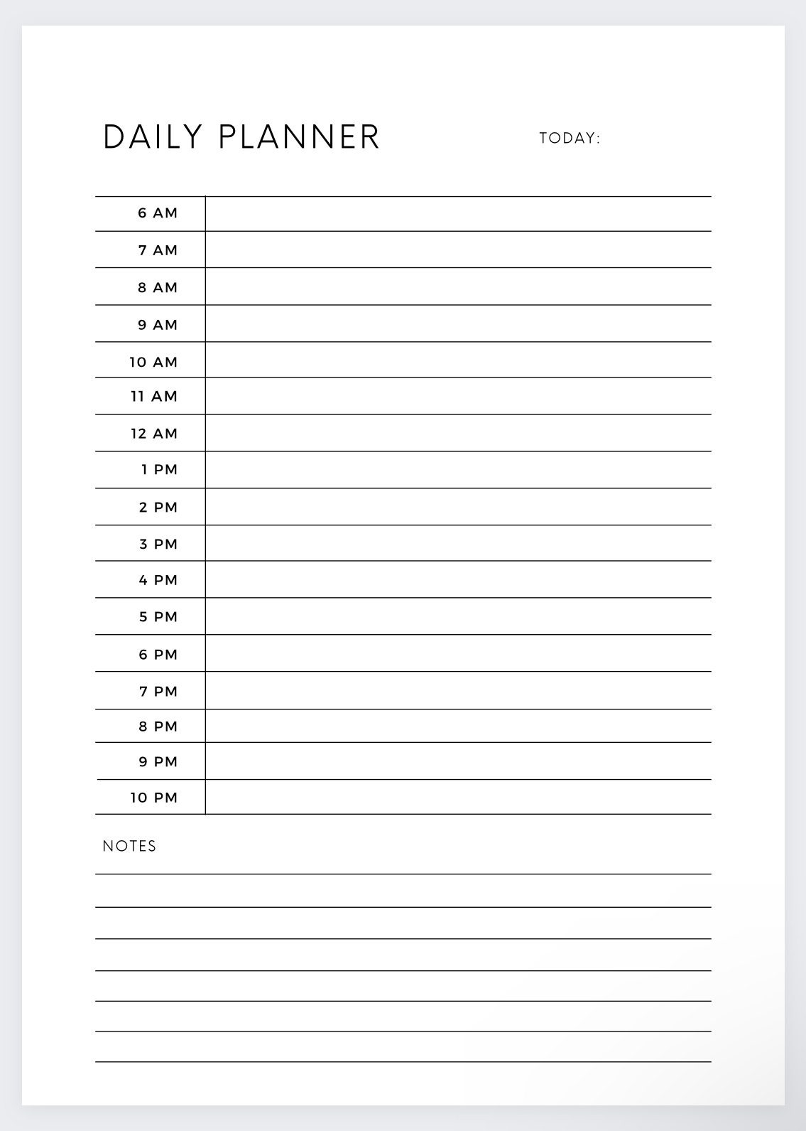 Simple Daily Plannertimeblockingschedule Plannerdaily - Etsy