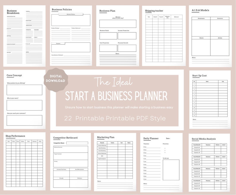 Start a Business Planner,business Planner, Small Business Planner ...