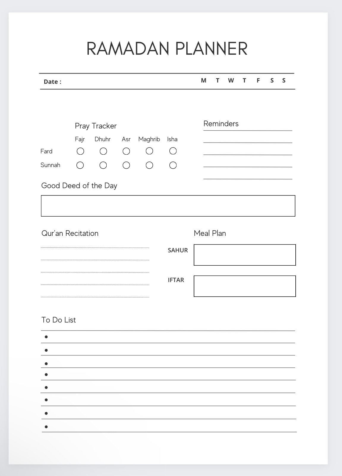 Ramadan Planner,ramadan Tracker,ramadan Fasting,ramadan Printable ...